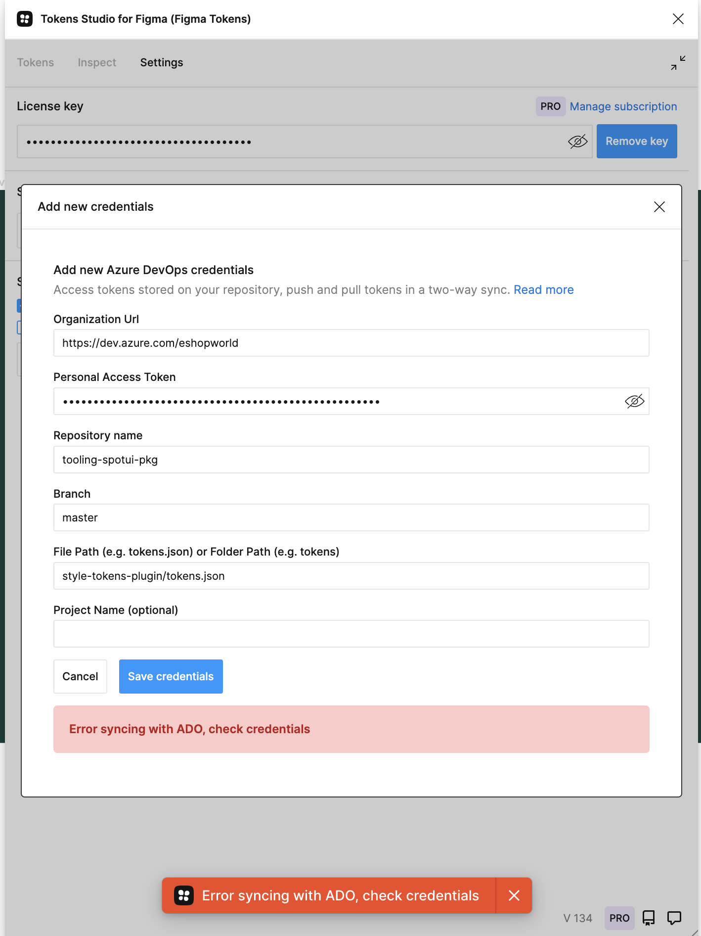 Couldn't load tokens stored on ADO // Tokens Studio · Issue #1497 · tokens-studio/figma-plugin ...