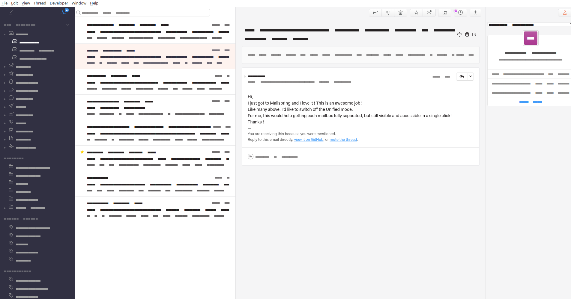 Screenshot Mode Doesn't Hide Email Contents · Issue #1044 · Foundry376/Mailspring · GitHub