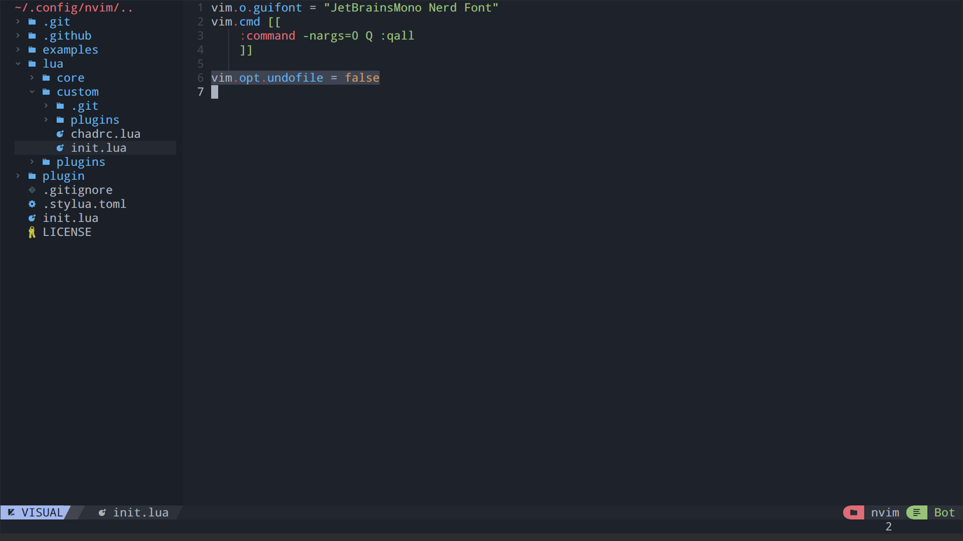 A bug in the undo operation · Issue #1384 · NvChad/NvChad · GitHub