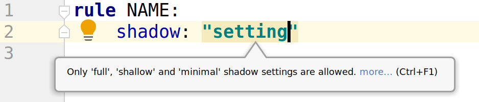 Inspection for `shadow` level values · Issue #65 · JetBrains-Research/snakecharm · GitHub