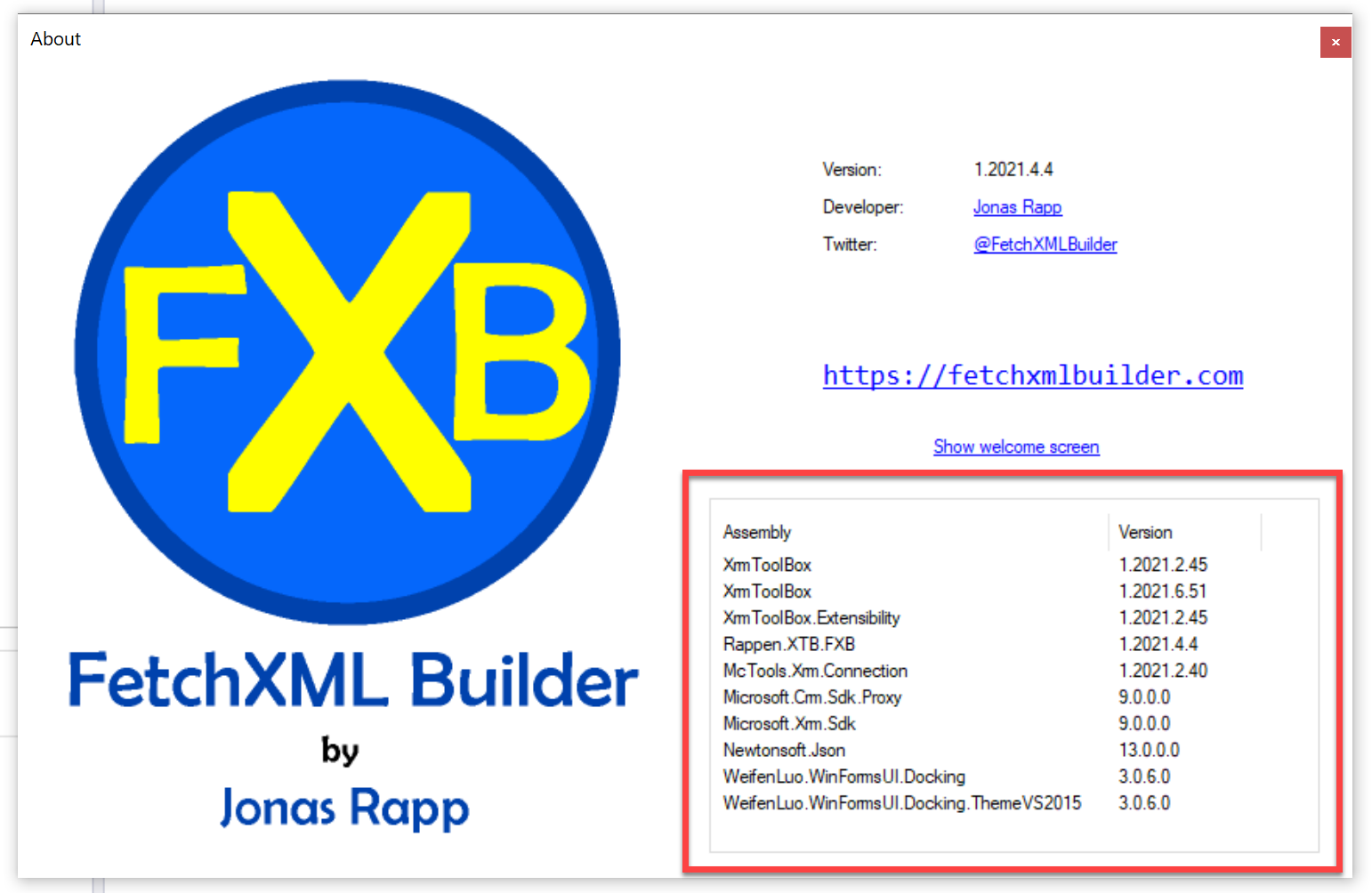 Show assembly version · Issue #1050 · MscrmTools/XrmToolBox · GitHub