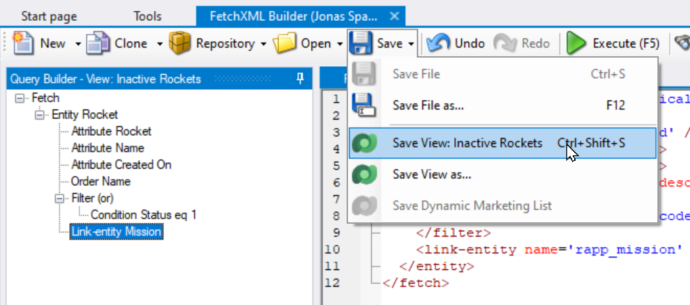 Can Not Save Back to CRM · Issue #593 · rappen/FetchXMLBuilder · GitHub