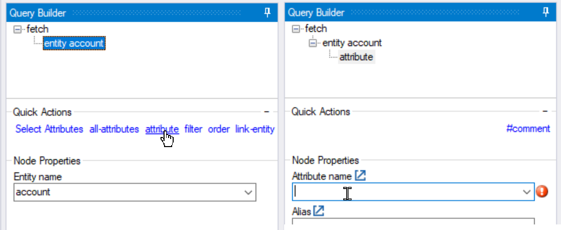 Add a new node, focus property · Issue #605 · rappen/FetchXMLBuilder · GitHub