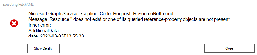 Improved Error Message · Issue 1123 · Mscrmtools Xrmtoolbox · Github