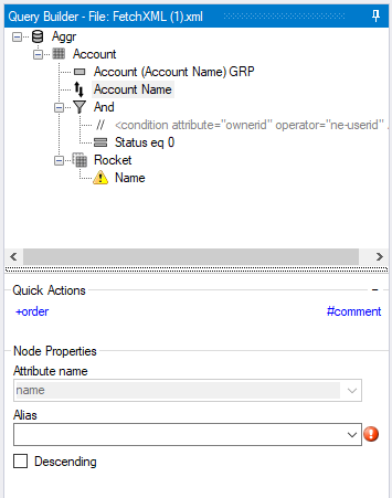 Warning about Order - Alias missing · Issue #681 · rappen/FetchXMLBuilder · GitHub