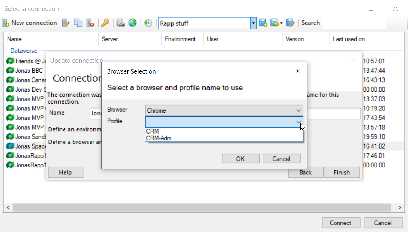 Browser / Profile - missing a profile · Issue #156 · MscrmTools/MscrmTools.Xrm.Connection · GitHub