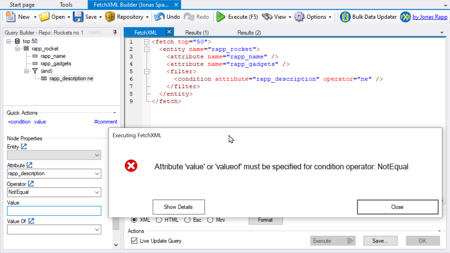 Compare with "" must be possible · Issue #692 · rappen/FetchXMLBuilder · GitHub