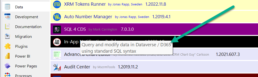 Show categories somewhere · Issue #1242 · MscrmTools/XrmToolBox · GitHub