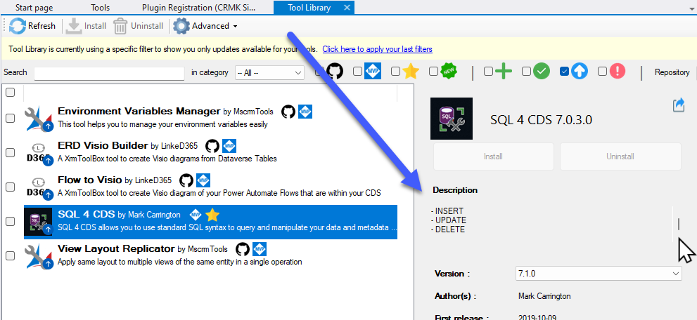 Tool Library Description Is Very Tight · Issue 1253 · Mscrmtools Xrmtoolbox · Github