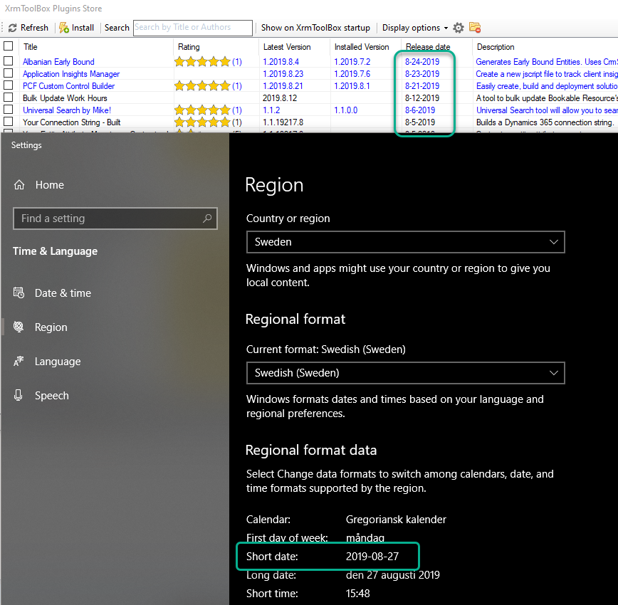Plugins Store disapproves of my date format · Issue #888 · MscrmTools/XrmToolBox · GitHub