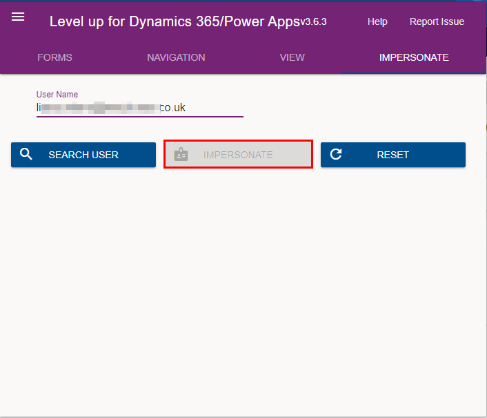 Impersonate user button remains greyed out · Issue #286 · rajyraman/Levelup-for-Dynamics-CRM ...