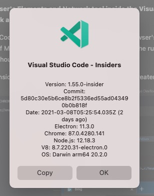 Visual Studio Code - Insiders: Running the contributed command: 'vscode-edge-devtools-view ...