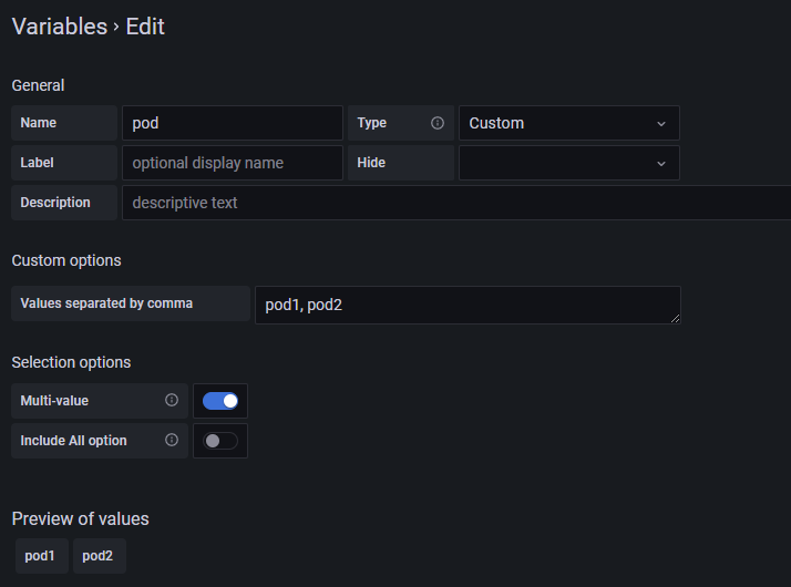Cloudwatch Logs Multi Template Variables Are Not Supported For