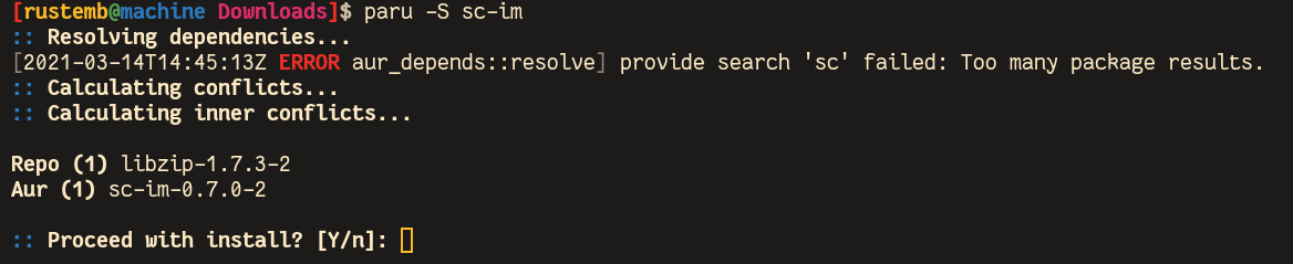 aur_depends::resolve · Issue #281 · Morganamilo/paru · GitHub