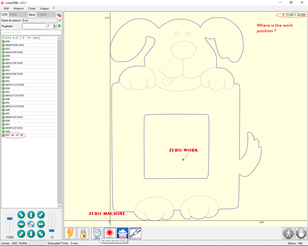 Cursor Position Wrong 301 · Issue 486 · Arkypitalasergrbl · Github