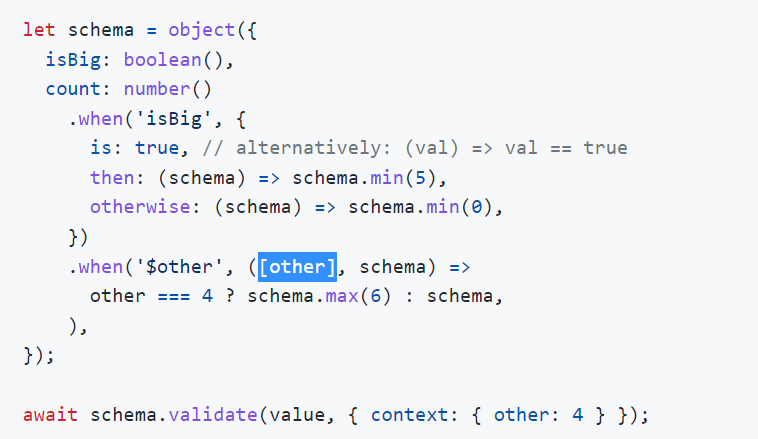 .when builder docs · Issue #1556 · jquense/yup · GitHub