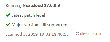 scan.nextcloud.com doesn't fully recognize Nextcloud 17 · Issue #1164 · nextcloud/nextcloud.com ...