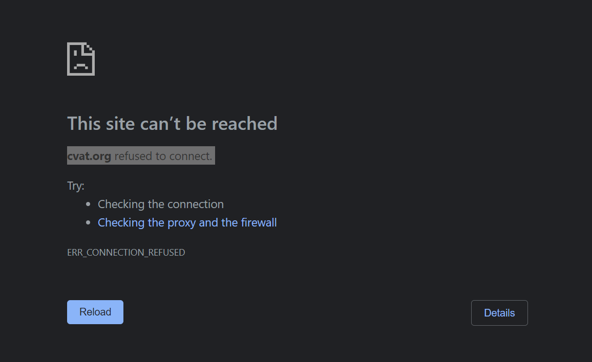 bug(cvat.org): cvat.org connection refused · Issue #4777 · cvat-ai/cvat ...