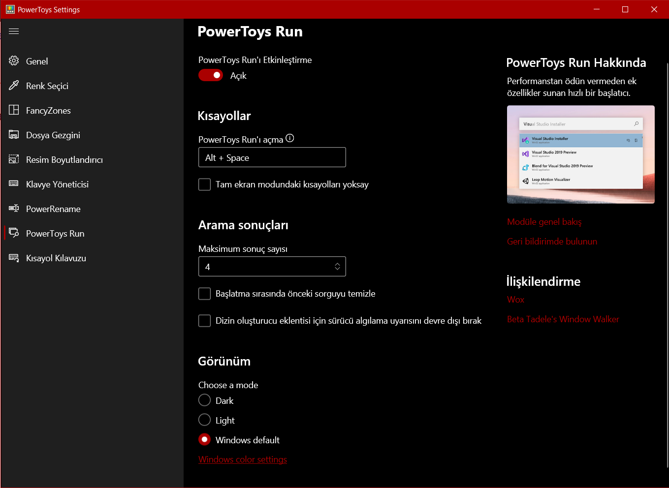 Color Options Not Translated Turkish · Issue 7654 · Microsoftpowertoys · Github 
