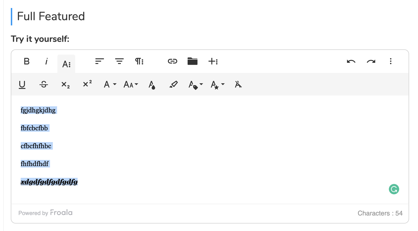 Bug with the selection and toggling basic styles: bold, italic, etc ...