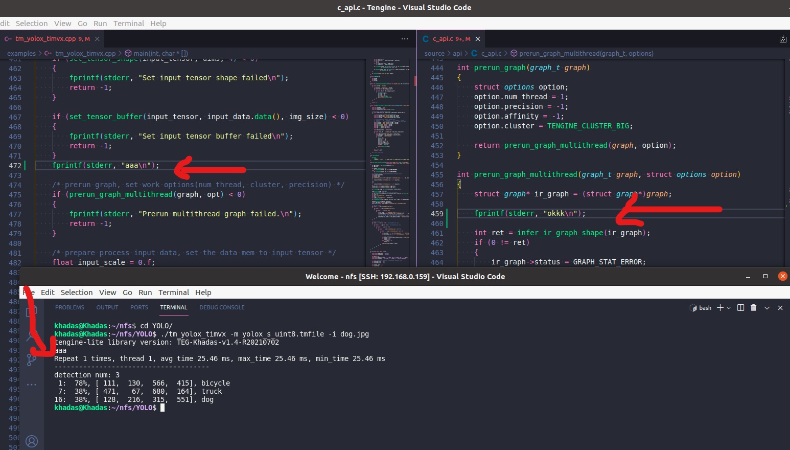 prerun_graph_multithread() couldn't fprintf · Issue #1152 · OAID/Tengine · GitHub