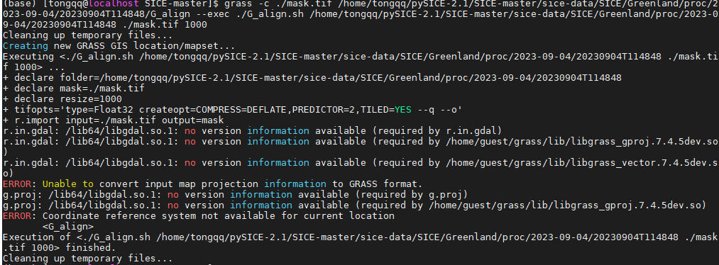 [Bug] Unable to convert input map projection information to GRASS format. · Issue #3171 · OSGeo ...