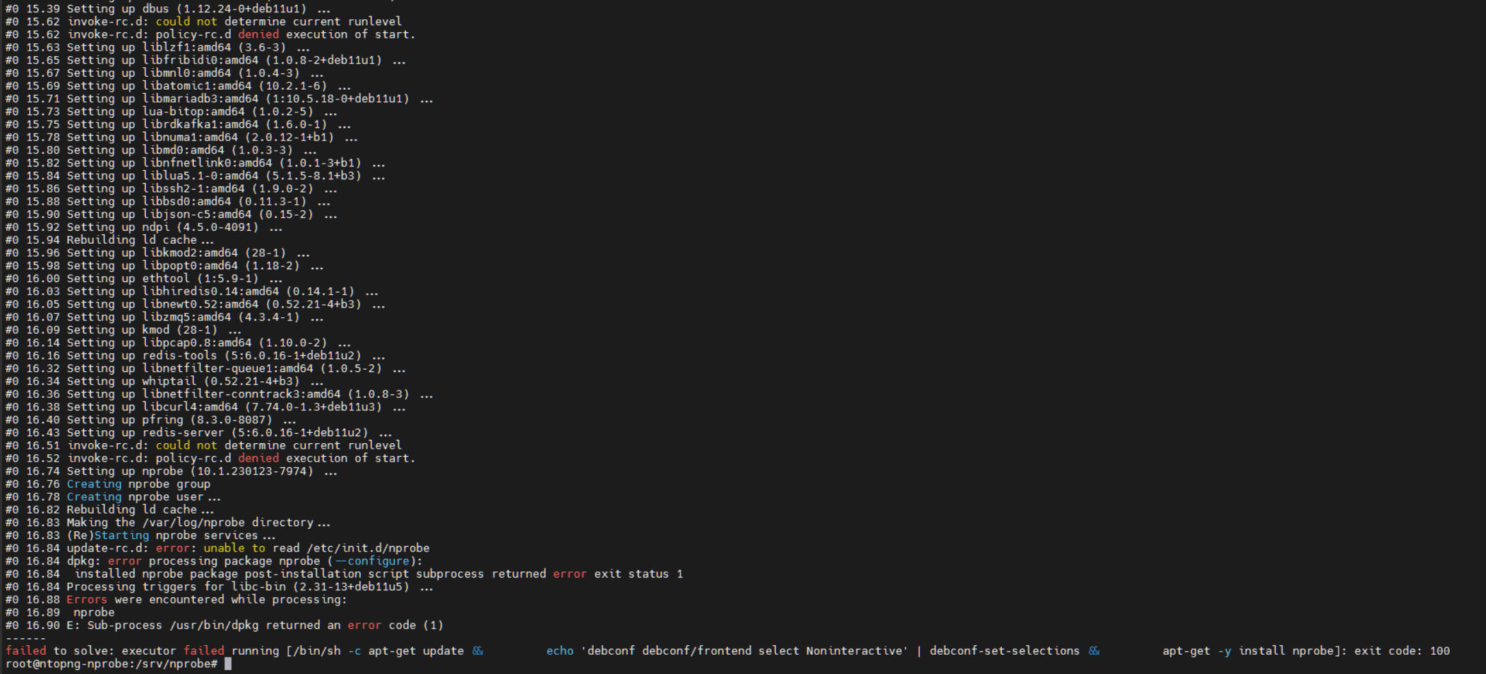 Cant Build An Image With The Latest Version Of Nprobe In The Docker Probably Due To Missing 