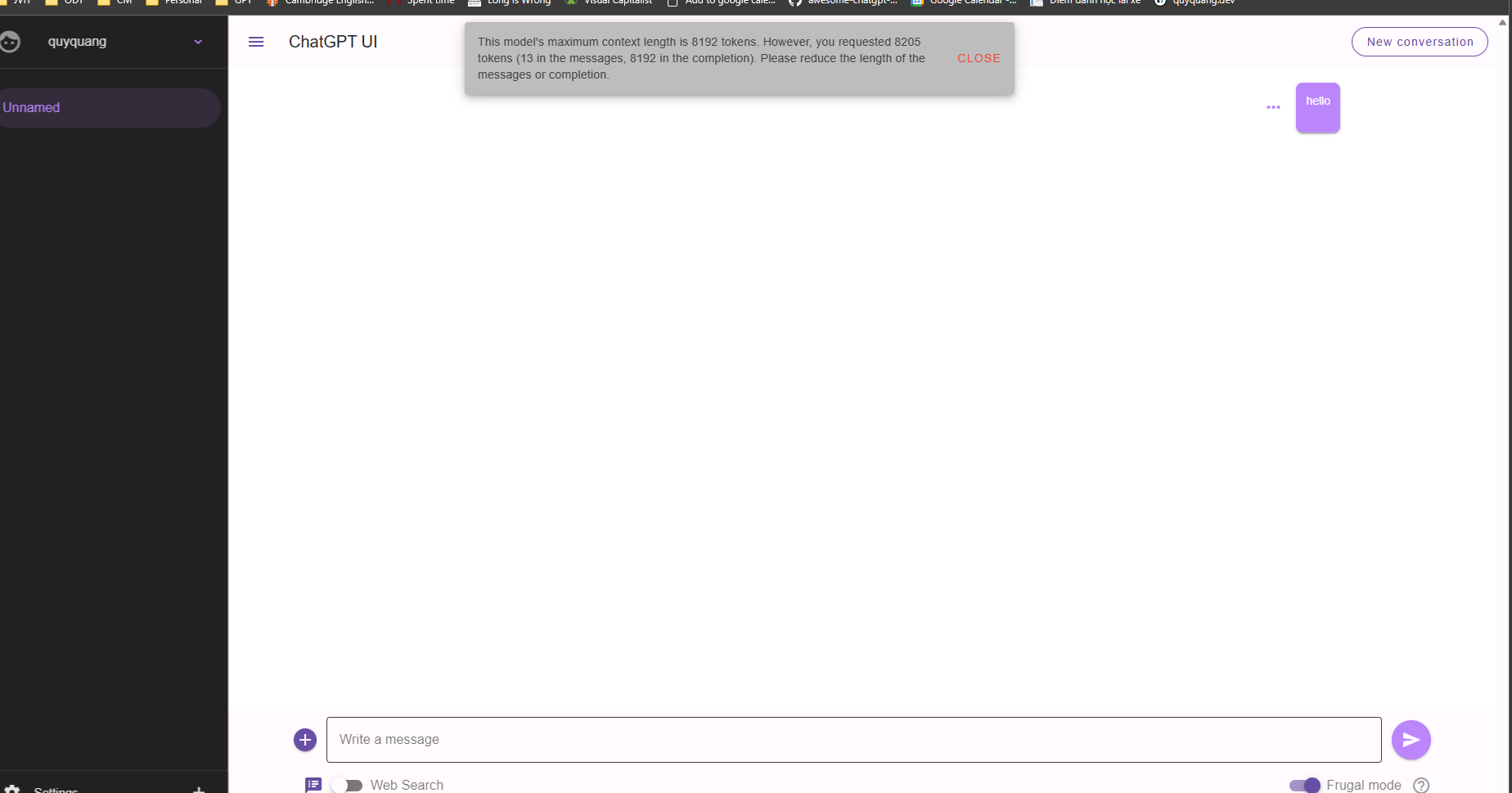 Exceed Maximum Context Length · Issue 231 · Wongsaangchatgpt Ui · Github