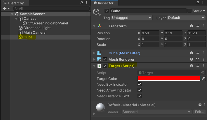 GitHub - dinoksb/OffScreenIndicator: unity offscreen indicator