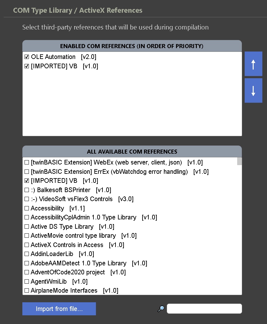Reference List UX · Issue #55 · twinbasic/twinbasic · GitHub