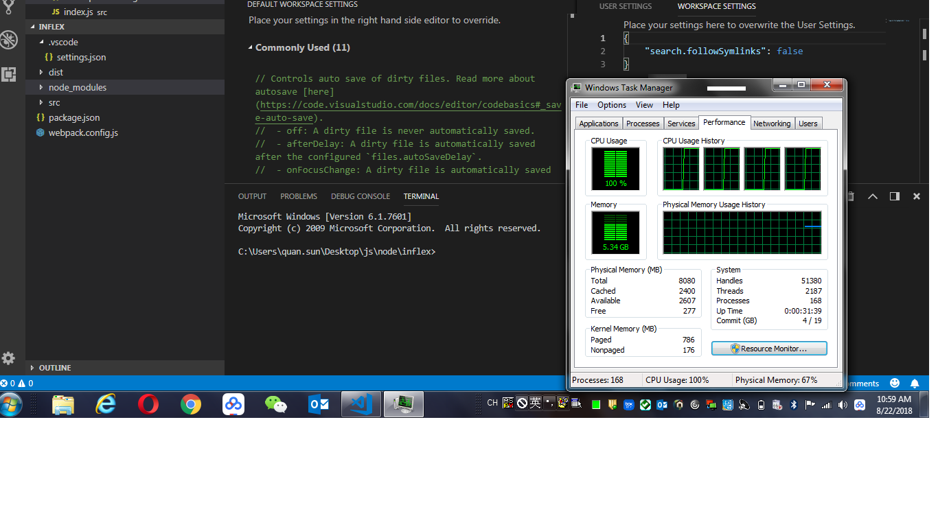 every time after using npm or cnpm, CPU usage is up as high as 100% · Issue #56878 · microsoft ...