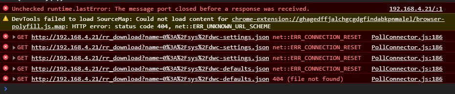 3.2.0-b1+2 : ERR_CONNECTION_RESET When connected from two sessions or ...