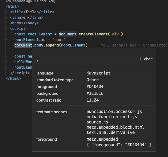 Html Semantic Highlight With Tag · Issue 121577 · Microsoftvscode
