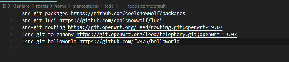 SSR plus独立后，修改feeds后menuconfig未显示 · Issue #4342 · coolsnowwolf/lede · GitHub
