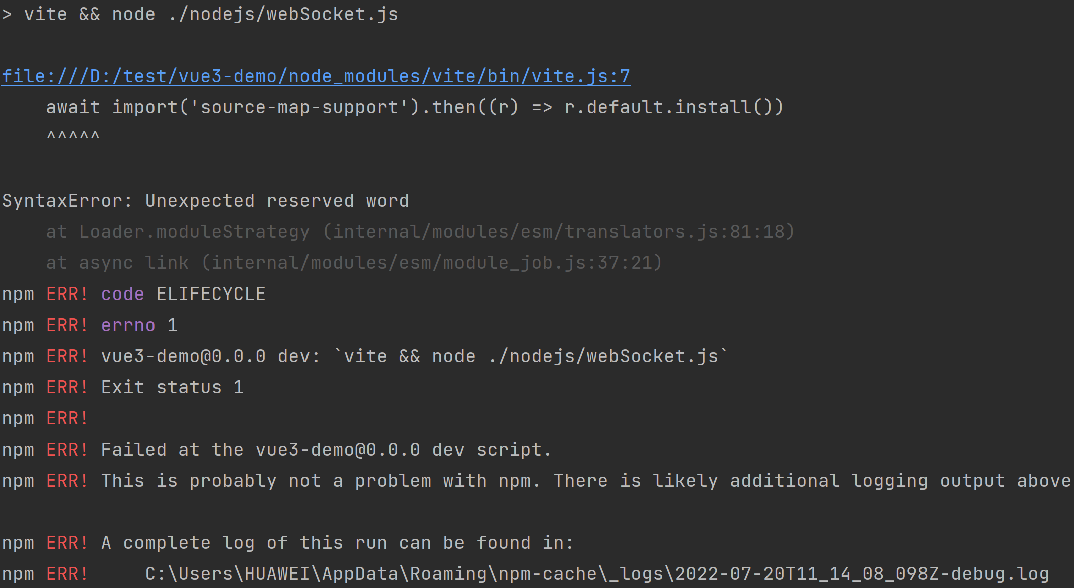 升级 vite3.0.0后，启动报错了 · Issue #549 · vitejs/docs-cn · GitHub