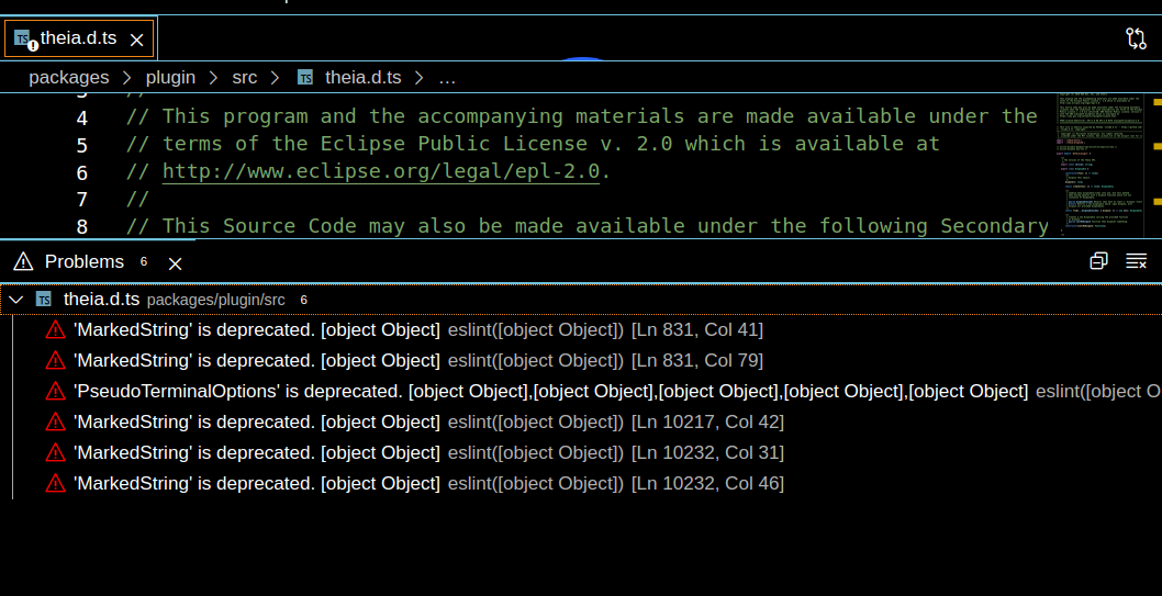 Example App Update Vscode Eslint Extension To Version 2120 · Issue 11987 · Eclipse Theia