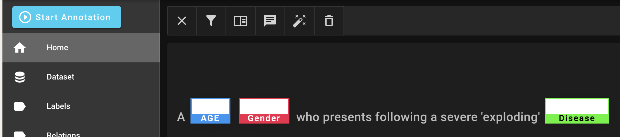 Annotated text not visible in the dark mode for Sequence Labeling project · Issue #1468 ...
