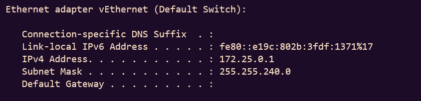 Can't Ping Default switch from WSL2 · Issue #6433 · microsoft/WSL · GitHub