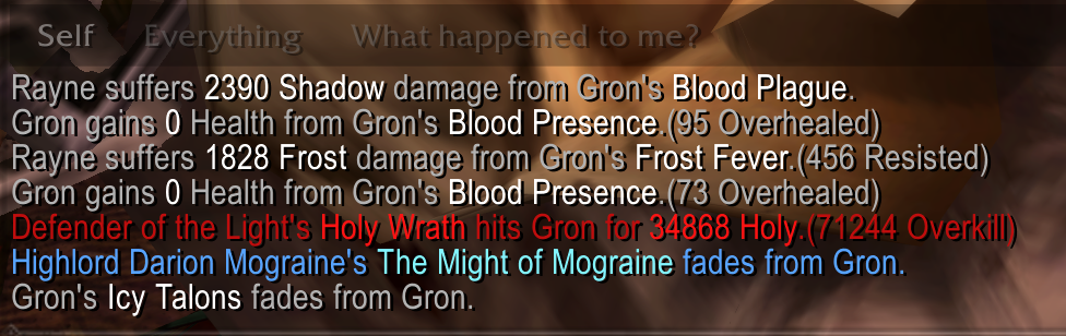 [Spell] Holy Wrath (cast by Defender of the Light) does too much damage ...