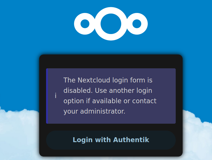 Improve or remove warning when hiding native login form · Issue #37949 · nextcloud/server · GitHub