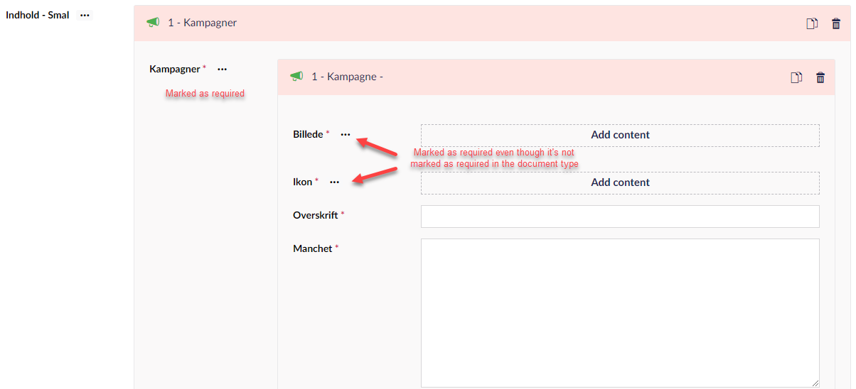 Non-required fields marked as required in nested content · Issue #10246 · umbraco/Umbraco-CMS ...