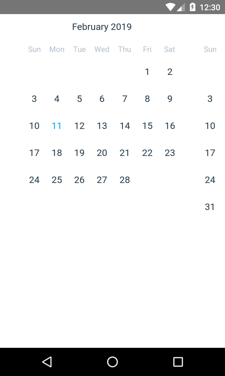 Horizontal scroll in Calendarlist calendarWidth · Issue #732 · wix/react-native-calendars · GitHub