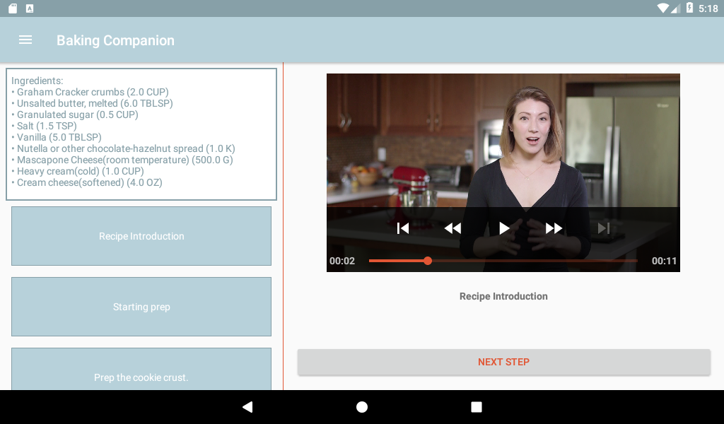 GitHub - CarloAntonio/Baking-Companion: Udacity's Android Developer Nanodegree, Project 3 ...