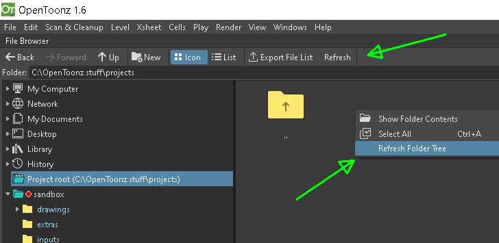 Created folders doesn't show in the "Save as" window · Issue #4704 · opentoonz/opentoonz · GitHub