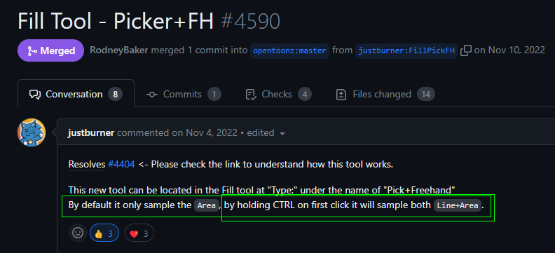 About Pickandfreehand Specificationshow To Sample Linearea(pickandfreehandツールの仕様について) · Issue