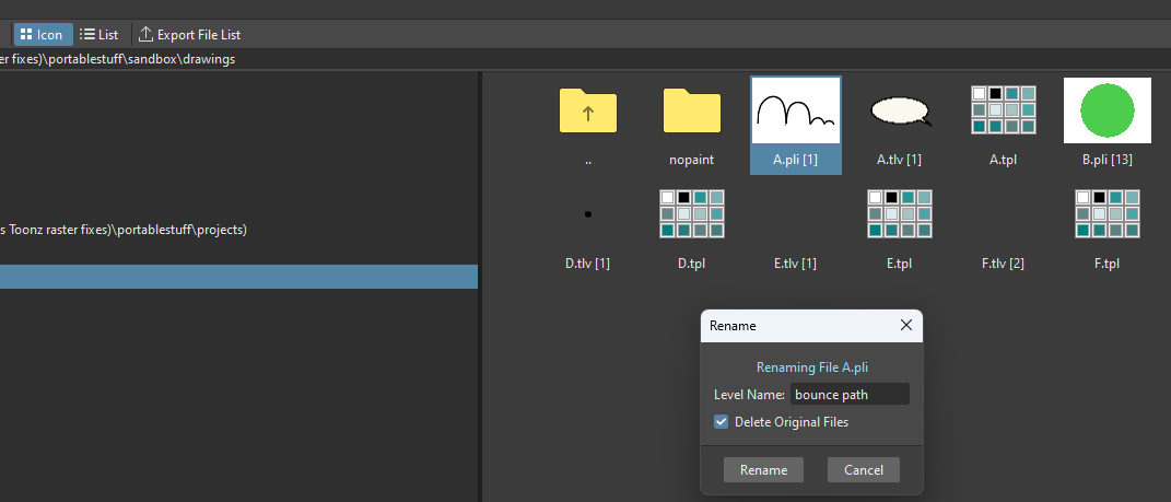 Renaming levels and drawings in library · Issue #5068 · opentoonz/opentoonz · GitHub