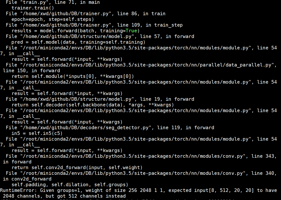 同样的数据集在resnet18 backbone上训练报错 · Issue #169 · MhLiao/DB · GitHub