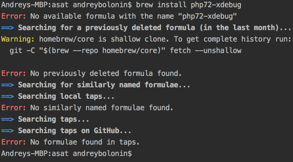 Php72 Xdebug Is Not Found · Issue 26007 · Homebrewhomebrew Core · Github