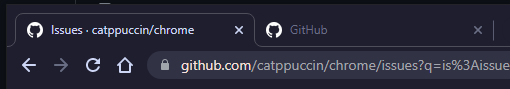 Inactive window tab header color contrast · Issue #8 · catppuccin/chrome · GitHub