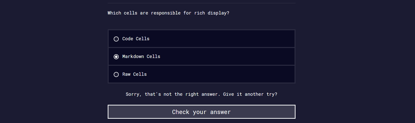 "Wrong answer" error in Jupyter cells lesson of Data Analysis with ...